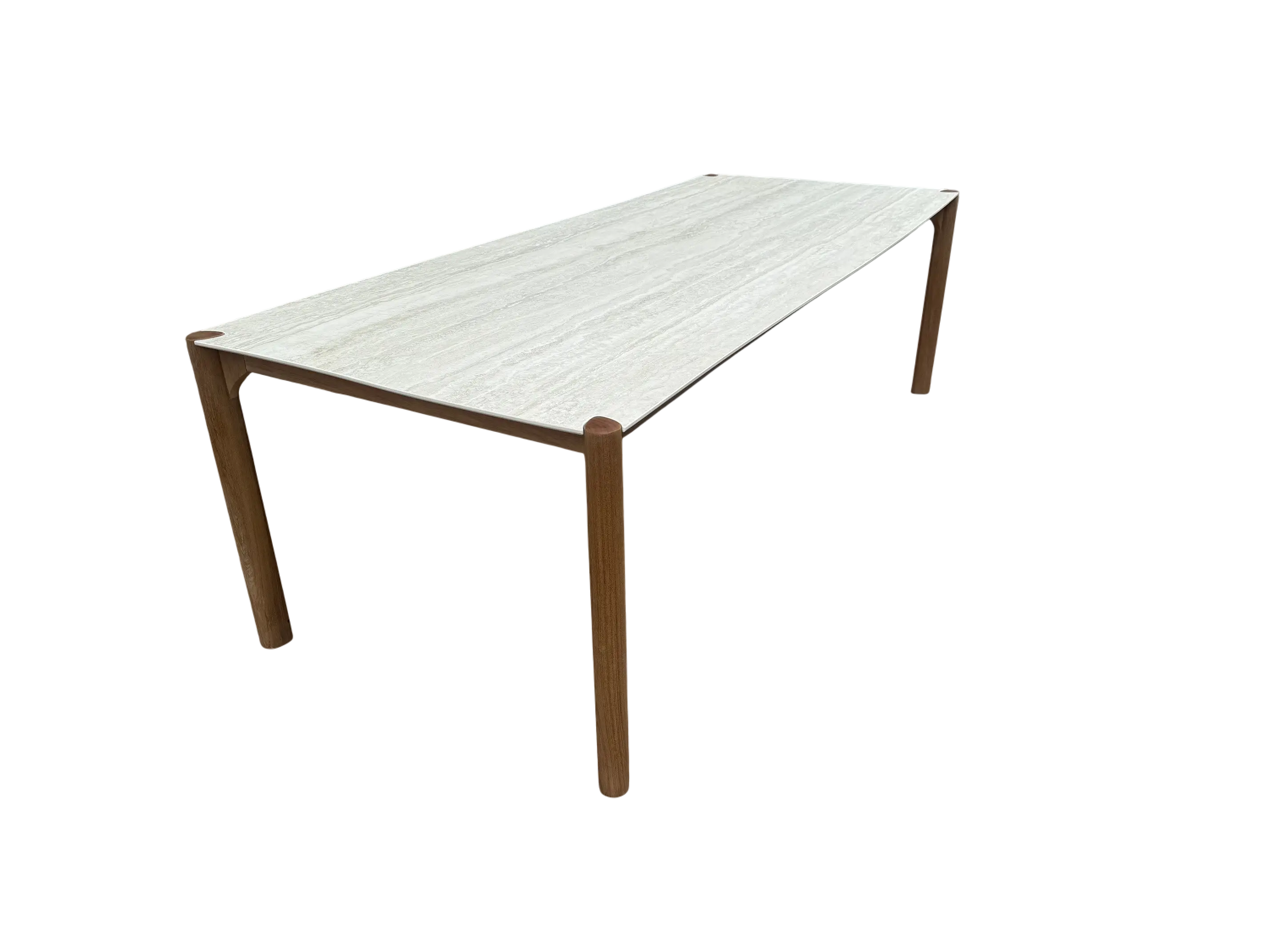 Veluta Curve Teak Dining Table 2.4m - TeakCertified