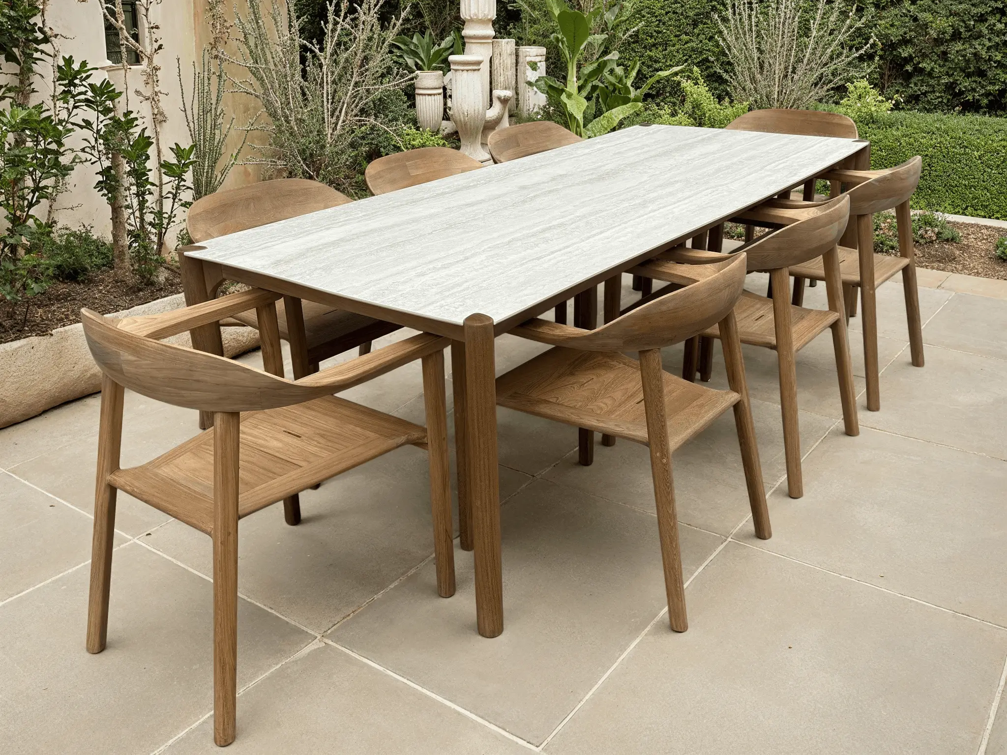 Veluta Curve Teak Dining Table 2.4m - TeakCertified