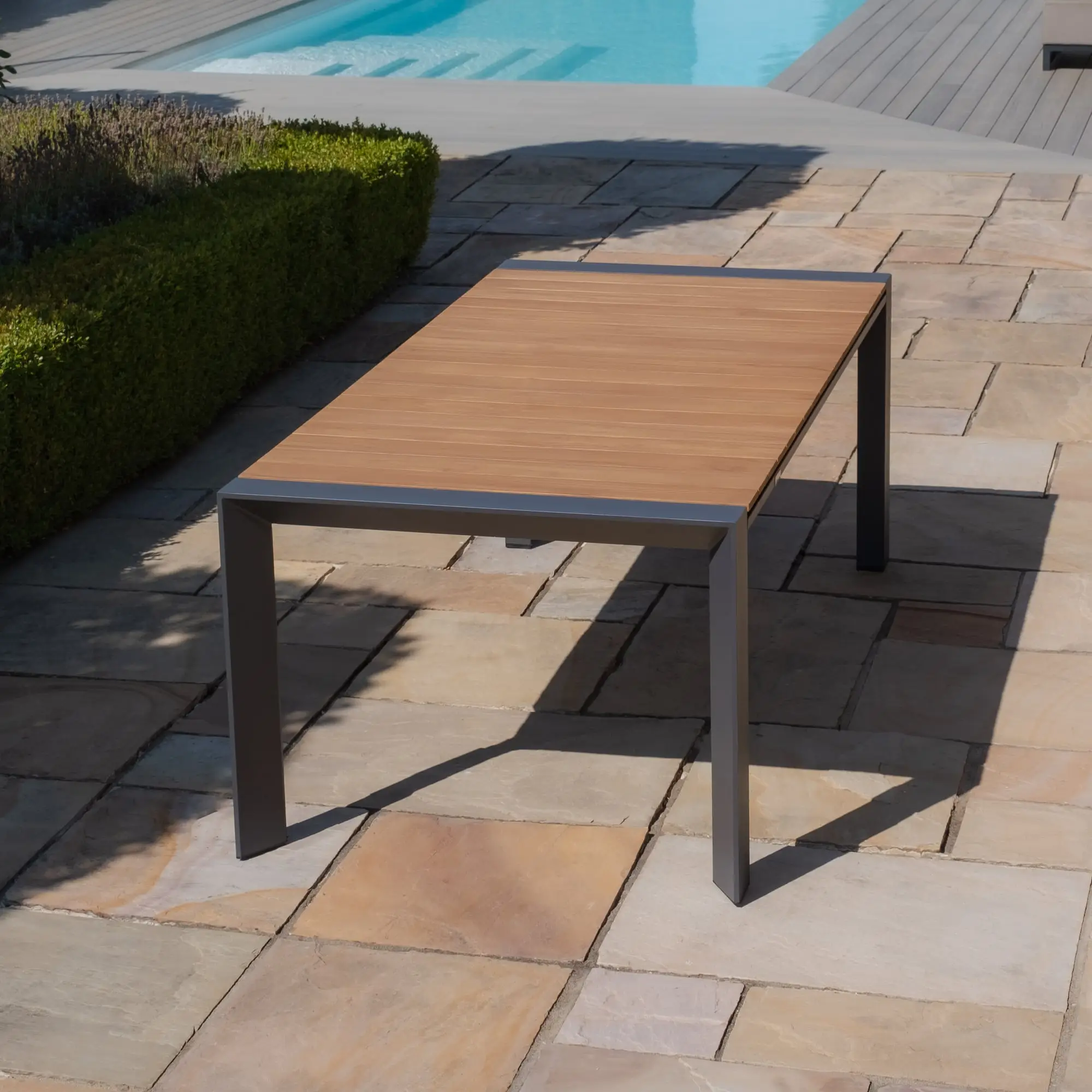 Jakarta Teak Extending 6-10 Seat Dining Table - 10 Ibiza Dining Chairs