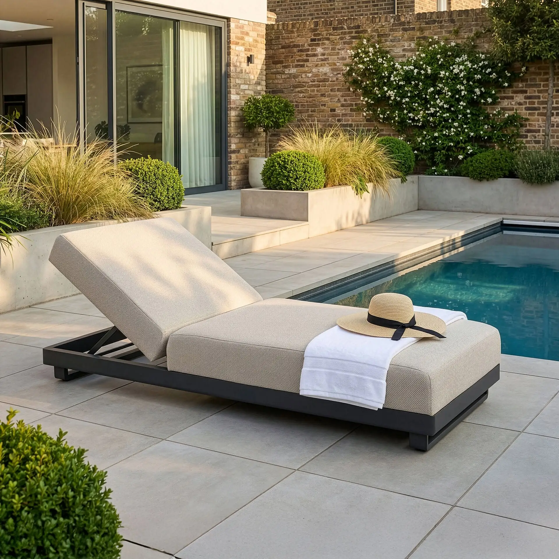 Ibiza Fabric Sun Lounger