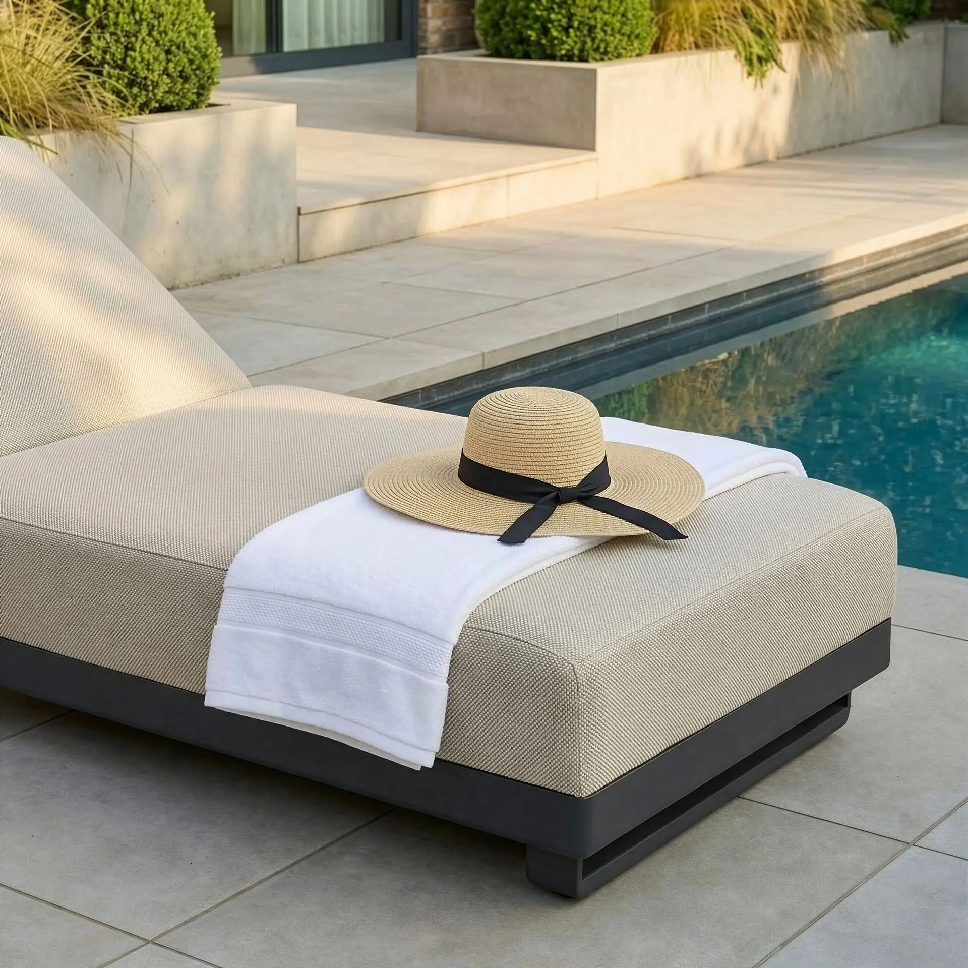 Ibiza Fabric Sun Lounger
