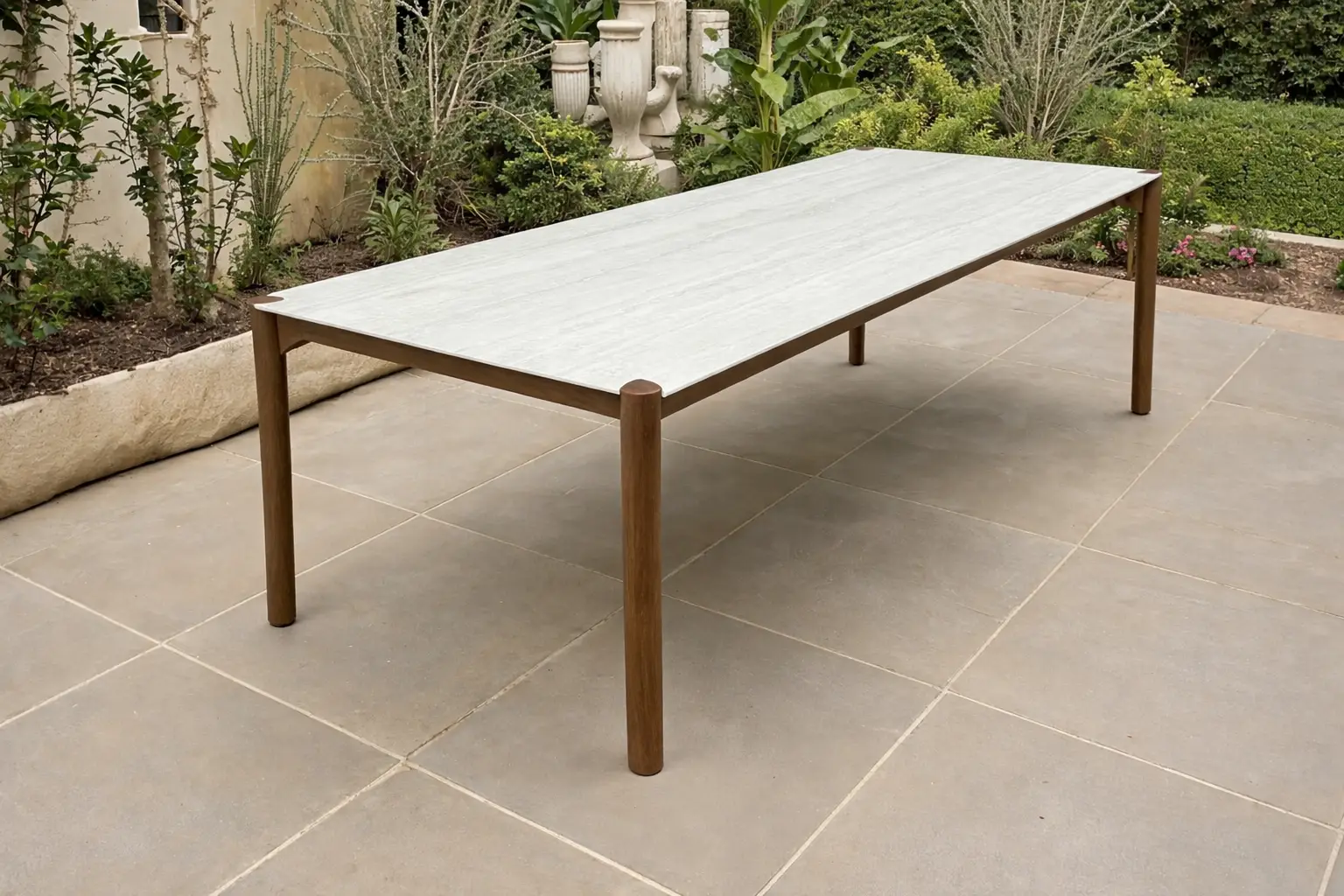 Veluta Curve Teak Dining Table 2.4m - TeakCertified