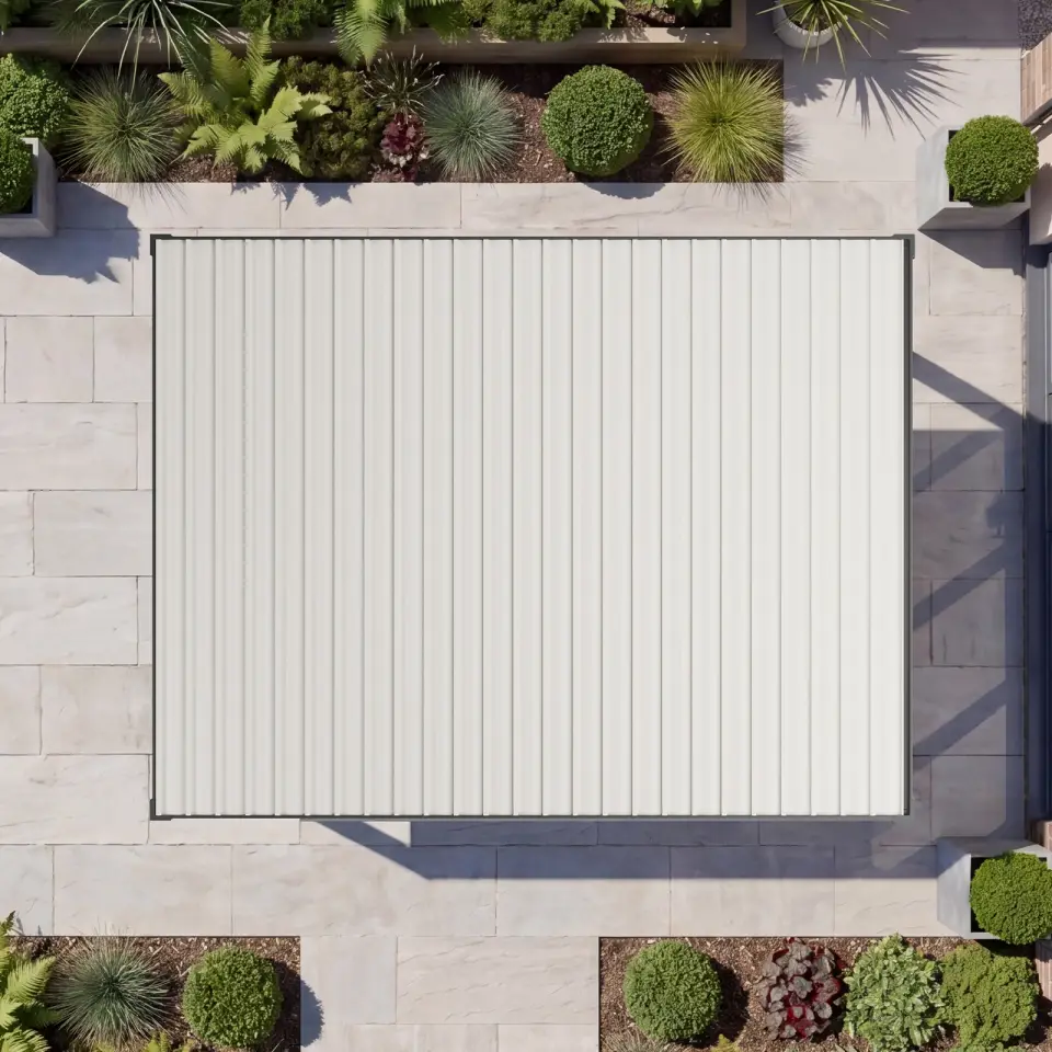 Eclipse Aluminium Metal Fixed Roof Pergola - 4m x 3m Free Standing
